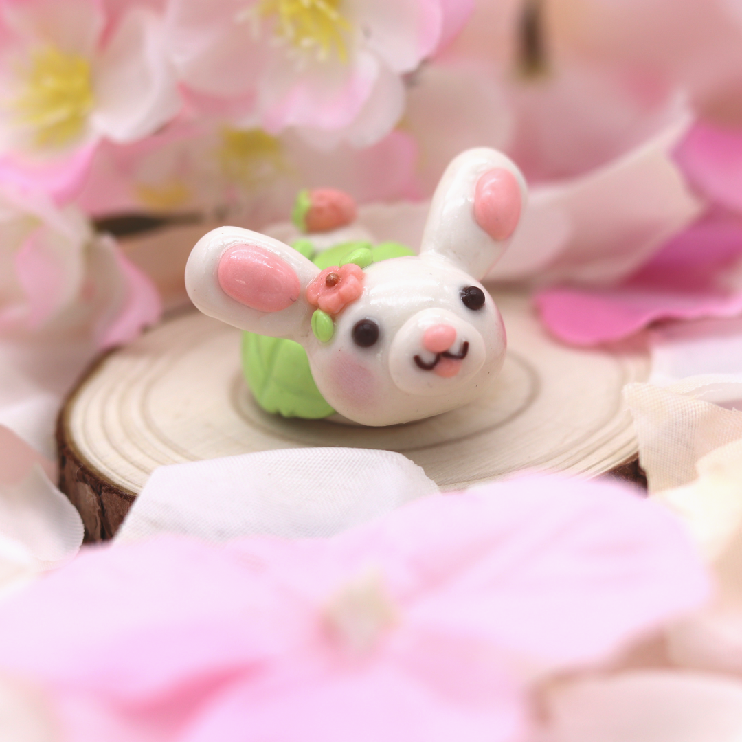 Sakura Mochi Bunny Clay Figurine – Kawaii Craft Shop
