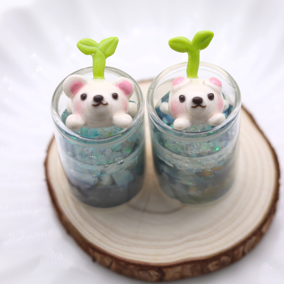 Sprout Bear + Bunny Desk Buddy Mini Terrariums – Kawaii Craft Shop